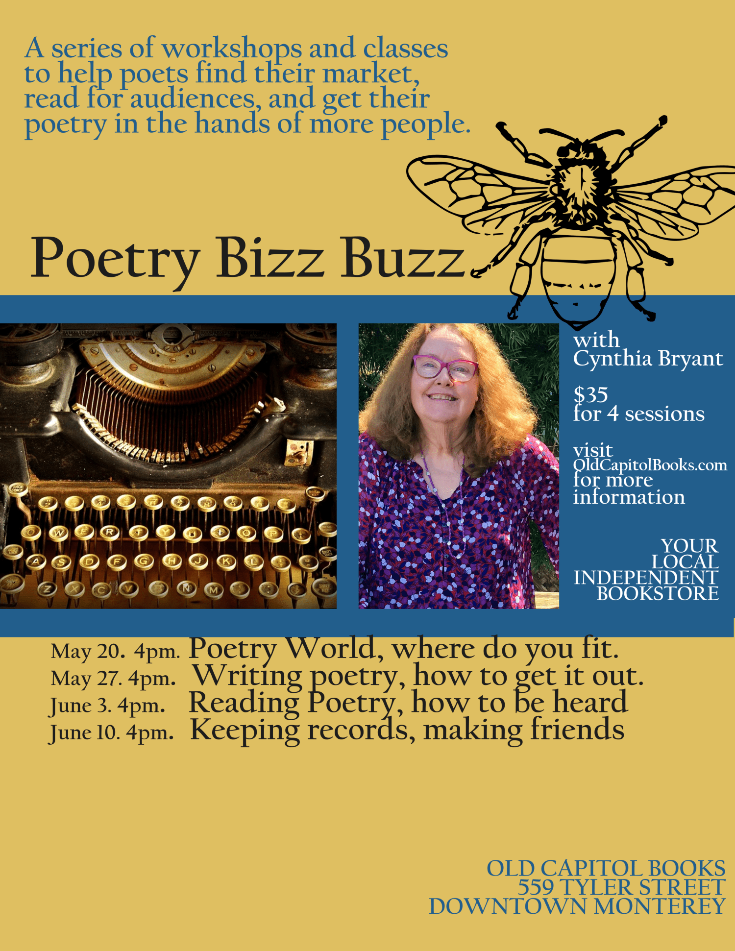 Poetry Bizz Buzz Poster – Old Capitol Books